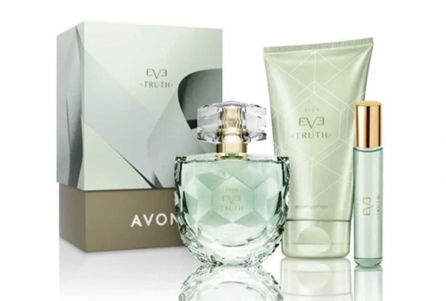 Avon Eve Truth 3 Piece Set- Perfume, Purse Spray & Body Lotion- NEW (K ...