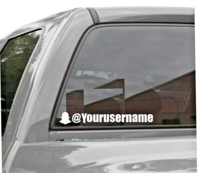 2x CUSTOM YOUR USERNAME Snapchat VINYL DECAL STICKER 2 Set | eBay