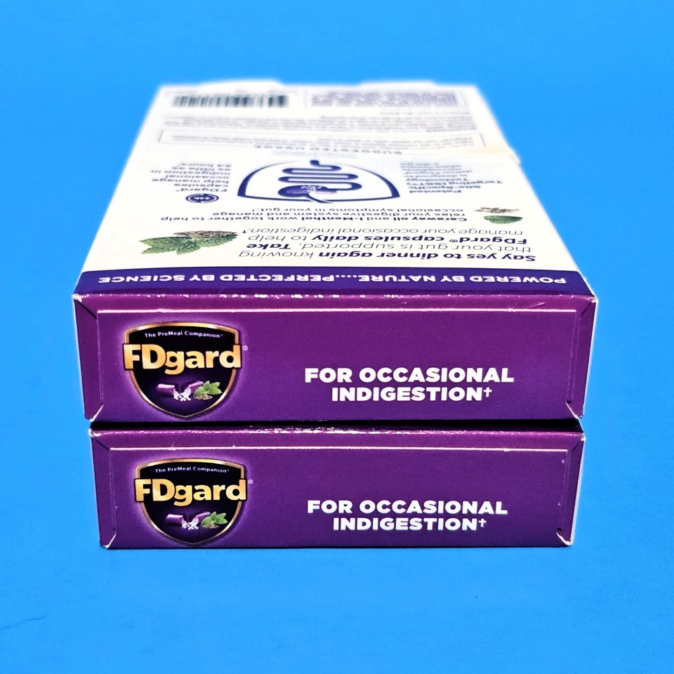 FDgard Occasional Indigestion Supplement ~ 12 capsules 2 pks BB Nov 25 ...