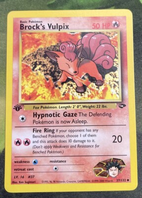 1st Edition Brock’s Vulpix 37/132 - Gym Challenge - Near Mint | eBay