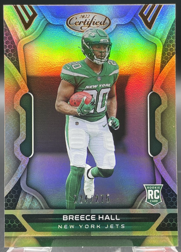 BREECE HALL RC 2022 Panini Certified RC Bronze /275 NY Jets DJ | eBay