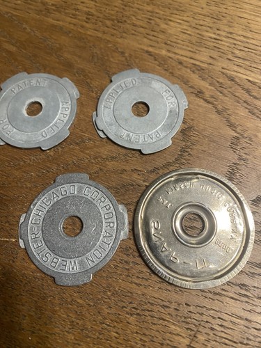 Metal 45 RPM Vinyl Record Adapter Vintage Webster Chicago Corp Lot of 4 ...