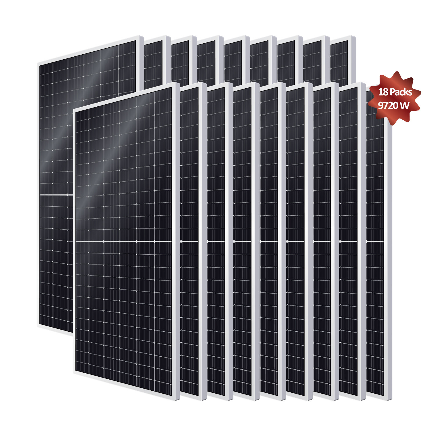 **540W Bifacial Monocrystalline Solar Panel for RV, Cabin, Marine ...