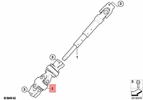 Genuine BMW X3 E83 X3 1.8d 2.0d Double Joint With Universal Joint ...