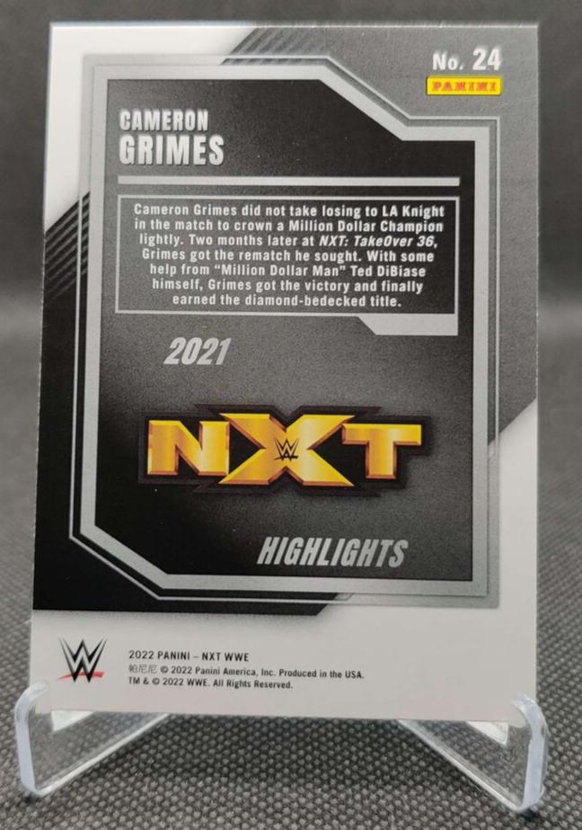 2022 Panini WWE NXT 2021 NXT Highlights #24 Cameron Grimes wrestling ...
