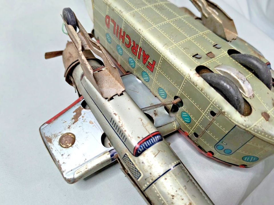 VINTAGE VERY RARE JAPAN TIN LITHO PACK PLANE US AIR FORCE C-120 ...