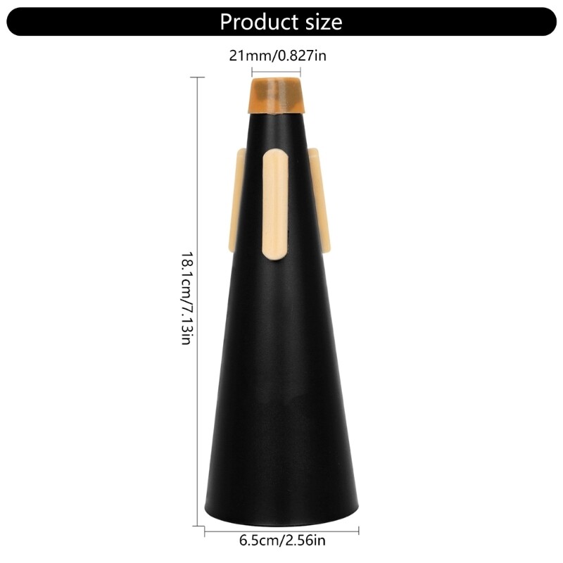 Compact Bb Trumpet Cone Mute Versatile Bb Trumpet Noise Reducer Trumpet ...