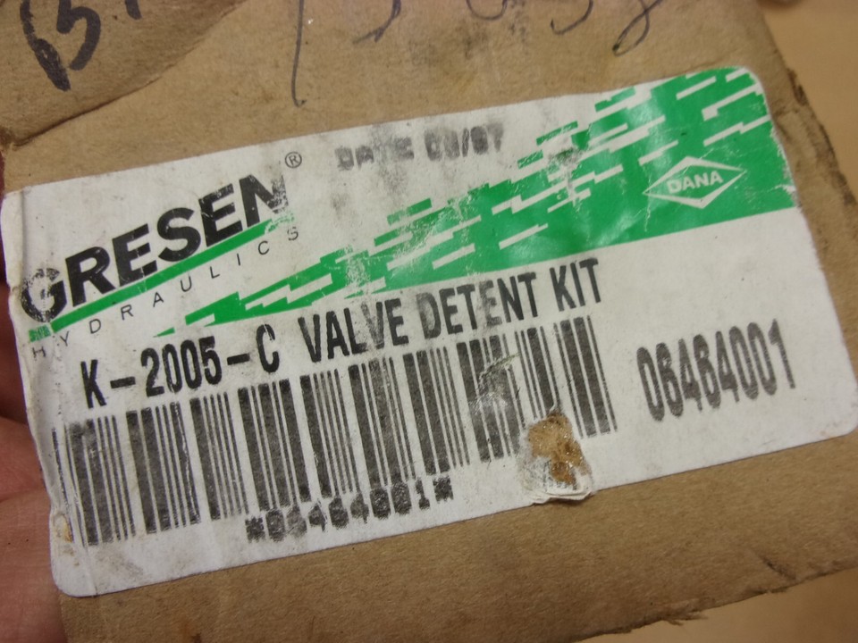 PARKER GRESEN Hydraulic Dana K-2005-C Valve Detent Kit BH 13038 Part ...