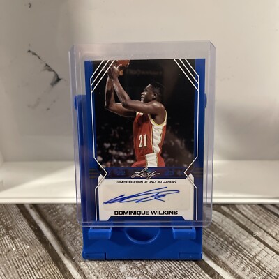 2022-23 Leaf Dominique Wilkins Blue Autograph Auto #/30 Hawks | eBay
