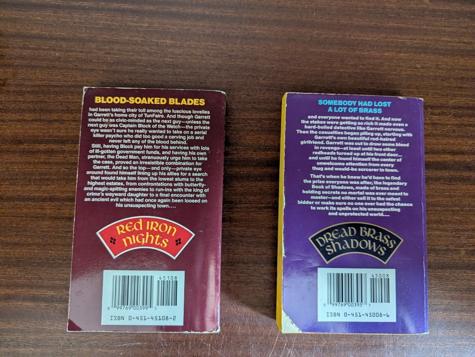GLEN COOK Garrett P.I. Series 6 PB Lot ROC Signet Bitter Gold Hearts ...