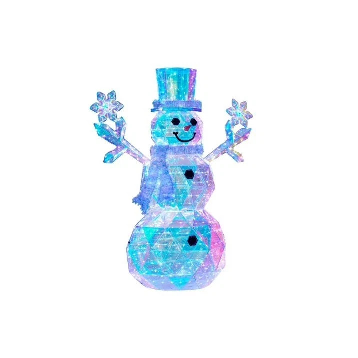 Member's Mark 570 LED Pre-Lit Prismatic Snowman Iridescent Finish 6ft ...