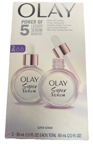 2X Pack Olay SUPER SERUM 2- 30mL (1.0 Fl Oz Ea) 60 mL TOTAL Better ...