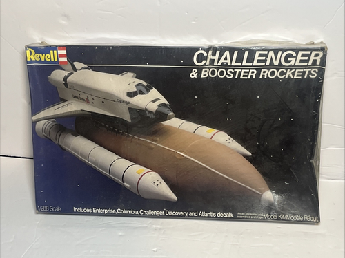 ‘82 Revell Challenger Shuttle & Booster Rockets Space Ship Model Kit ...