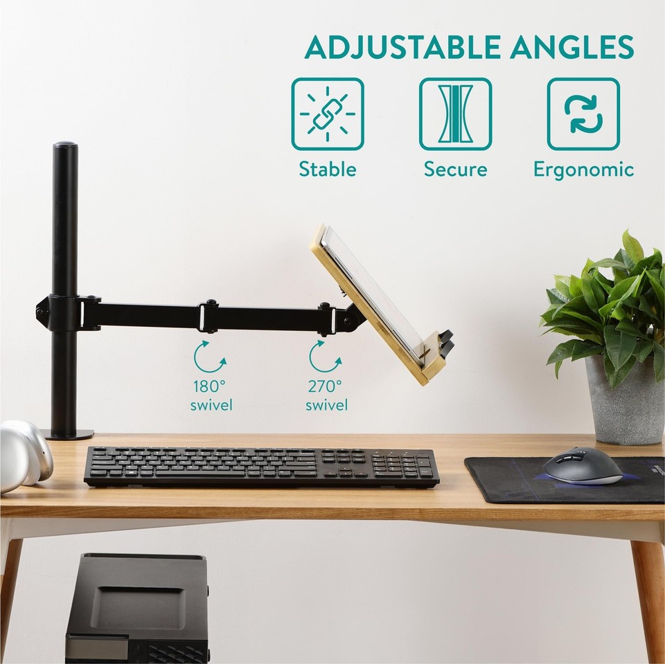 Book Stands with Clamp - Book Holder for Reading - Bamboo Books Stand ...