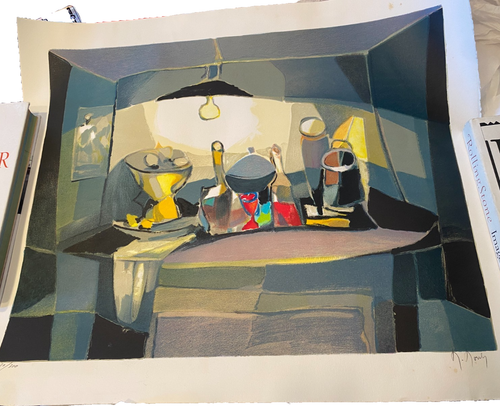 Signed Original MARCEL MOULY Color Lithograph OBJETS SOUS LA LAMPE 230/ ...