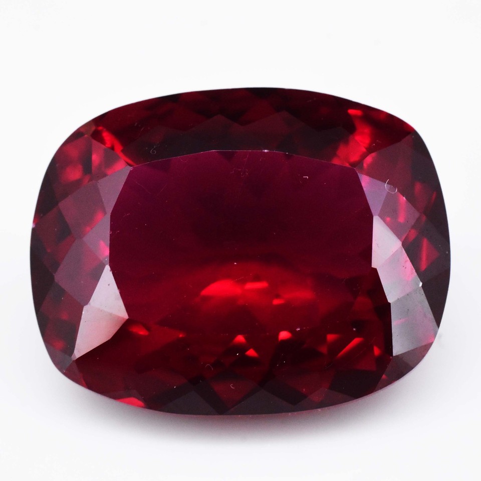 Rare 30.70 Ct Natural Mogok Red Ruby Certified Cushion Loose Gemstone ...