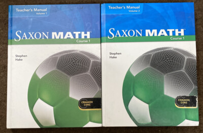 Saxon Course 1 Math TEACHERS MANUALs VOLUMEs 1 & 2 (common Core) | eBay