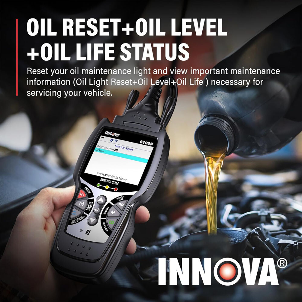 INNOVA 6100P OBD2 Scanner ABS SRS Reset Transmission Code Reader Car ...