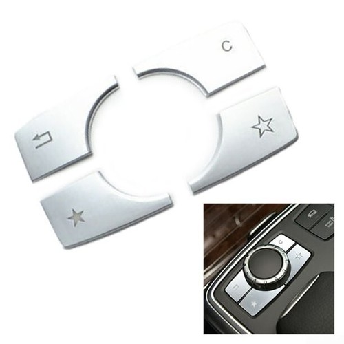 Center Silver Multimedia Control Button Covers Fits 12-15 W166 ML350 ...