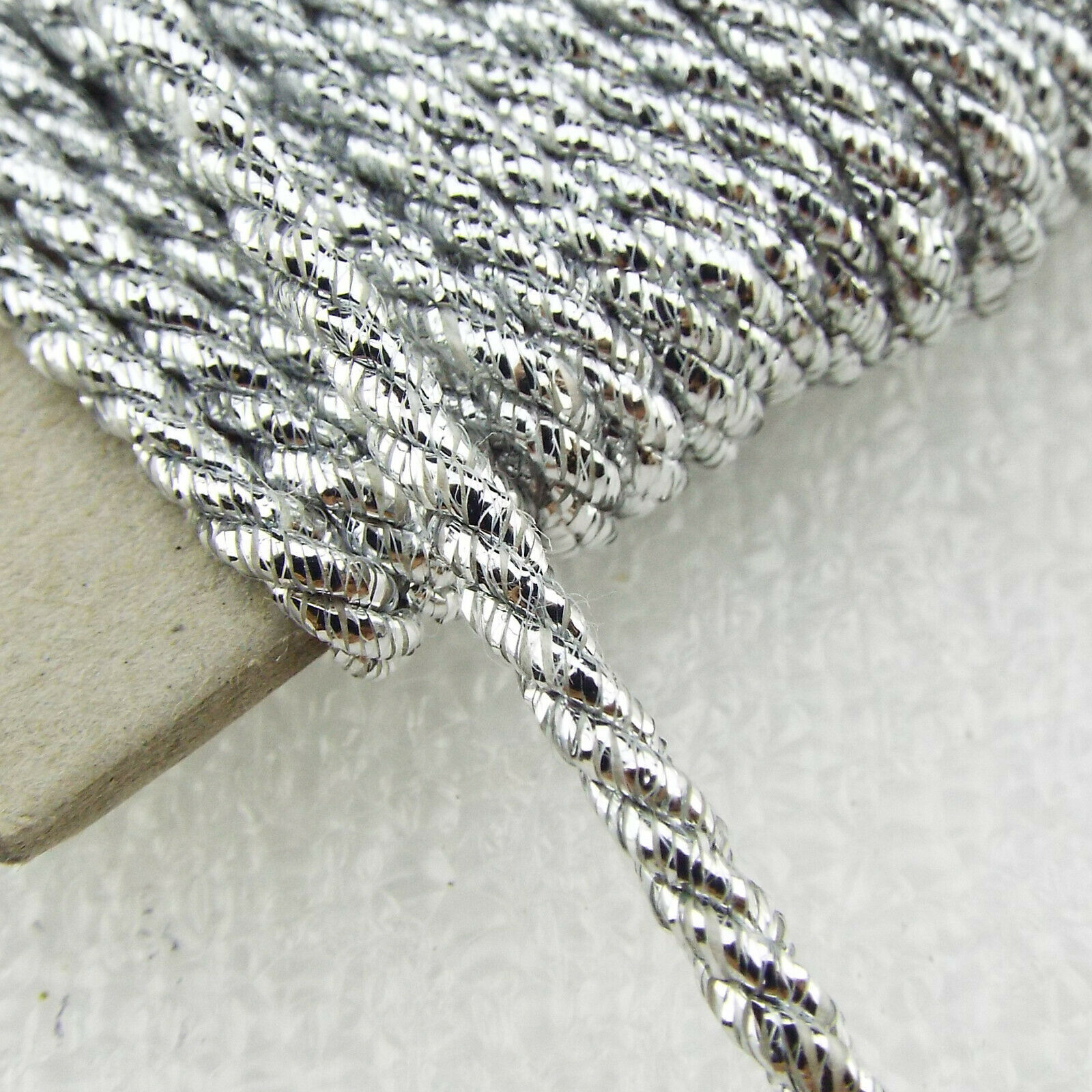 3mm 7mm Metallic Lurex Cord Barley Twist Christmas Costume Rope BUY 1 2 ...