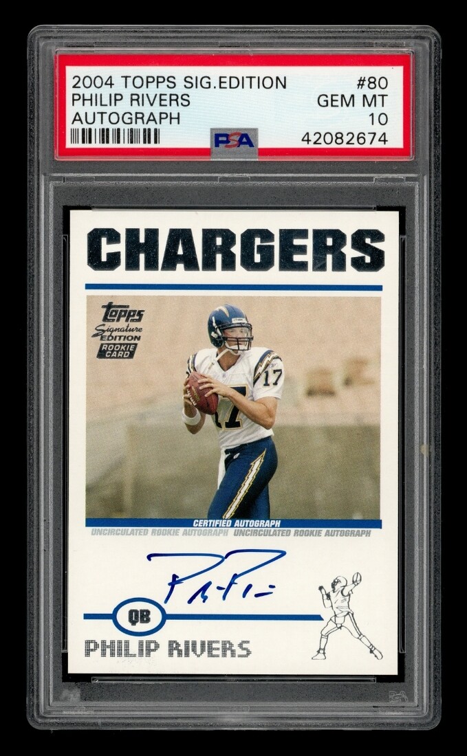 2004 Topps Signature Edition: # 80 Philip Rivers Autograph /299 PSA 10 ...