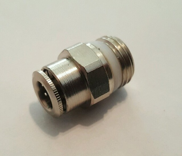 Camozzi S6510 6-1/4 Push in Fitting Male Stud 6mm Tube 1/4" Thread - PC ...