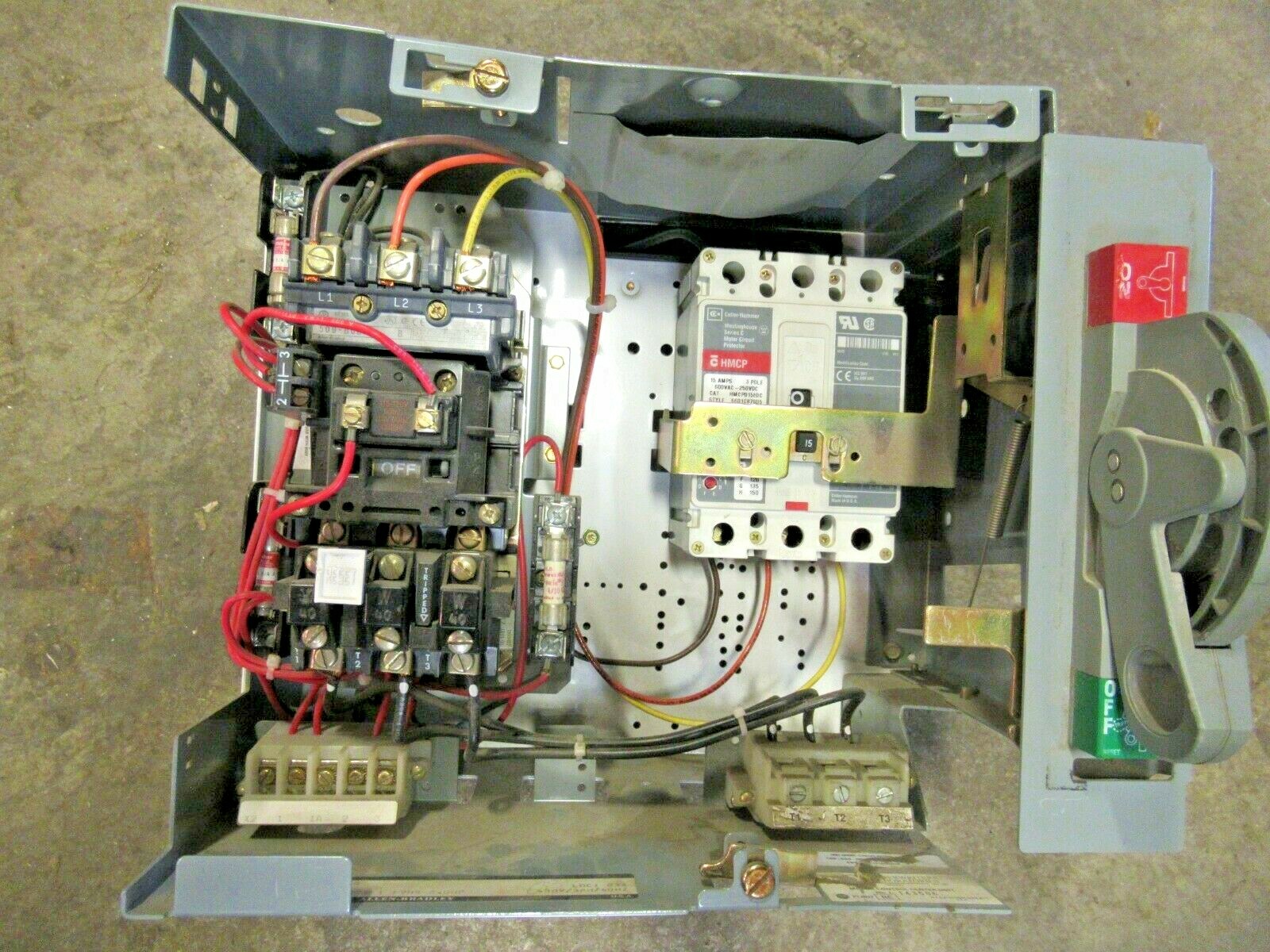 Allen Bradley 2100, Size 1, 15A HMCP Breaker, 480V, 12" MCC Starter ...
