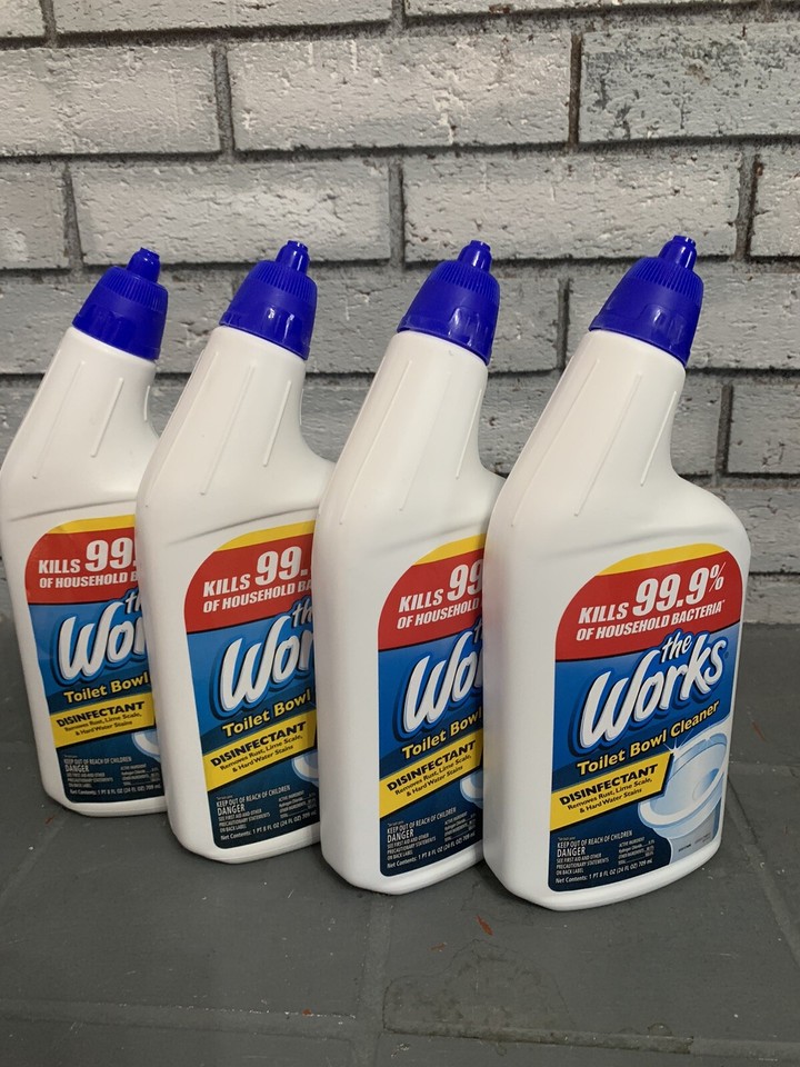 4x The Works Toilet Bowl Cleaner Rust Lime Scale Hard Water Stain ...