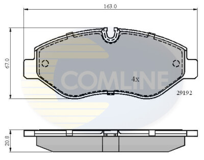 Front COMLINE CBP01555 Brake Pad Set, disc brake for MERCEDES-BENZ,VW ...