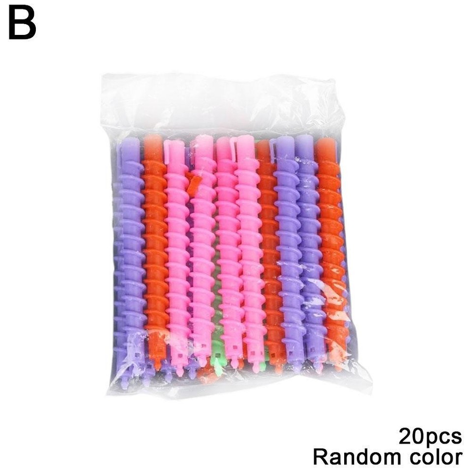 20pcs Plastic Hair Perm Rod Long Curling Stick Small Styling Tools ...