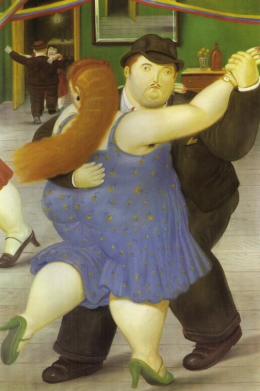 Art OIL PAINTING REPRO OF FERNANDO BOTERO Fat Dcane ON CANVAS 24"X36 ...