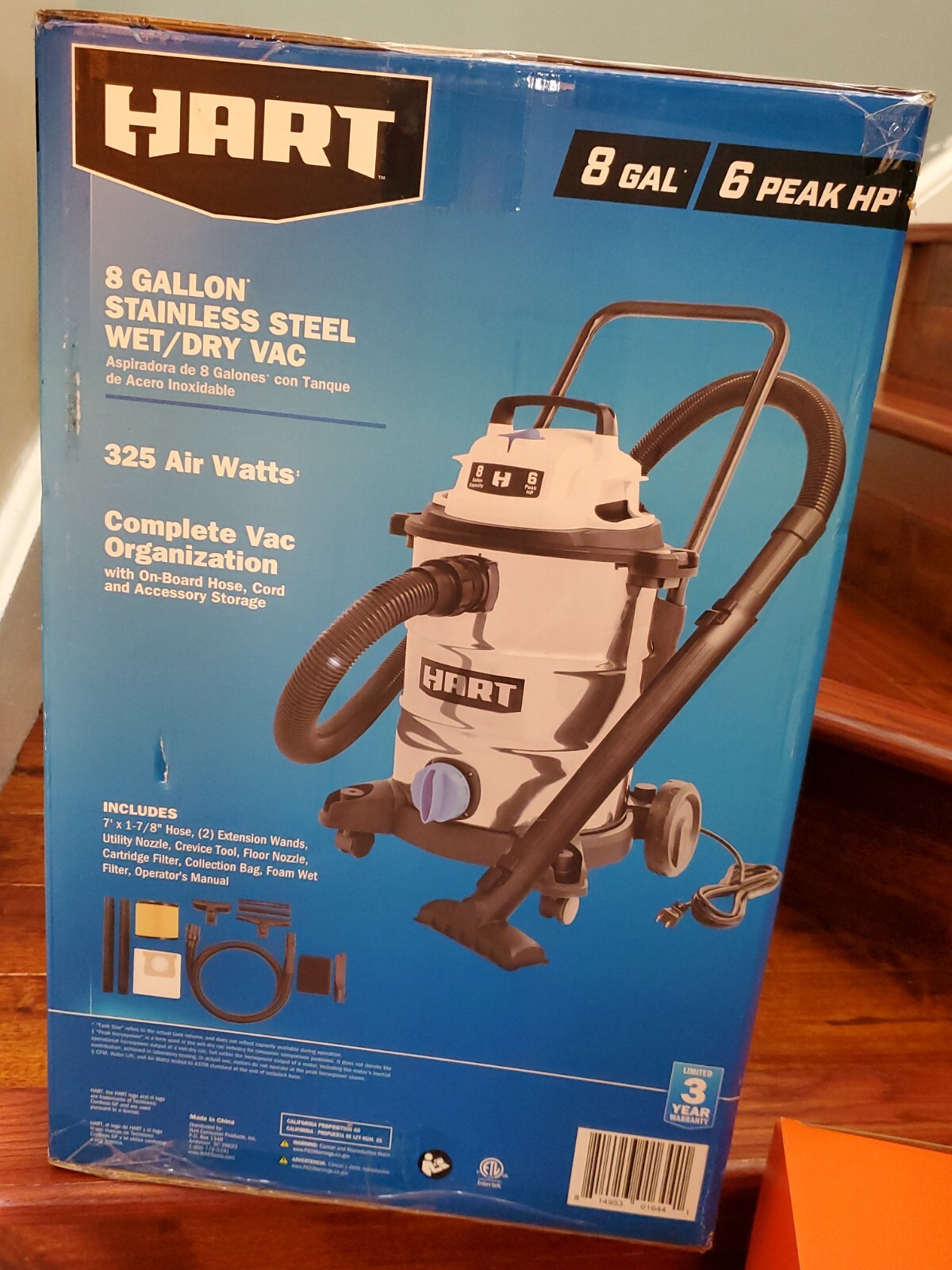 HART 8 Gallon Stainless Steel Wet/Dry Vacuum for sale online | eBay