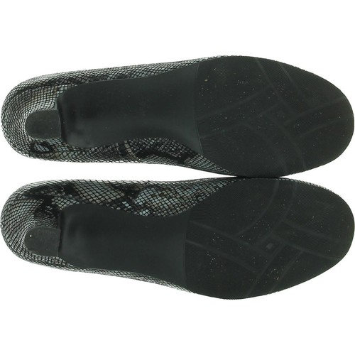 Array Womens Flatter Black Leather Kitten Heels Shoes 9.5 Medium (B,M ...