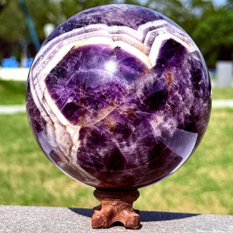5.14LB Natural dreamy purple crystal ball - quartz crystal energy ball ...