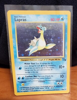 Pokémon TCG Lapras Fossil 10/62 Unlimited Holo Rare 1999 | eBay