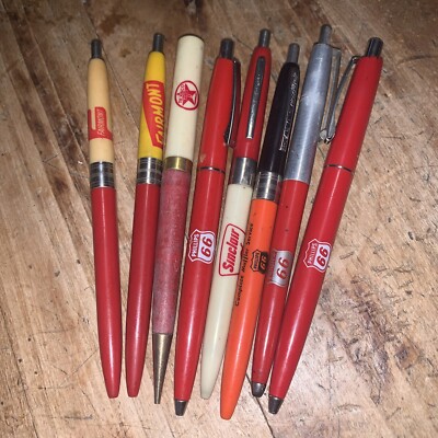 VGT LOT 7 ADVERTISING PENS & One Pencil Texaco GAS Phillips Fairmont NO ...