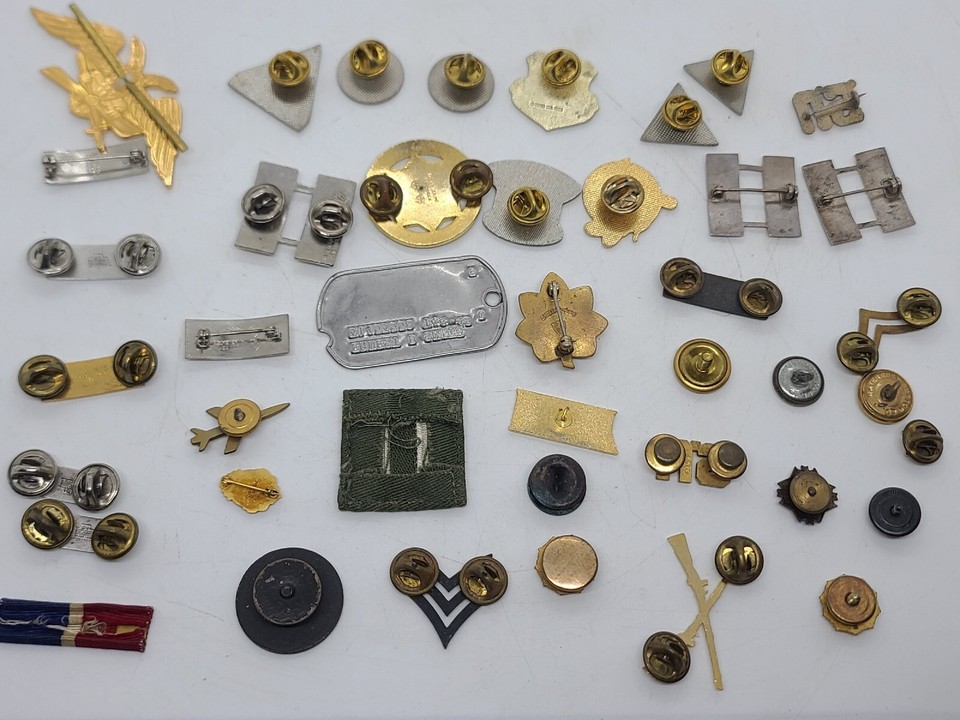 Vintage U.S. Military Pin Pins Lot WWII, Vietnam, WWI, Etc. | eBay