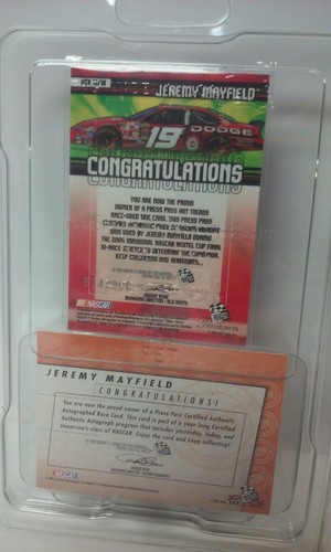 Jeremy Mayfield Autograph Mountain Dew Dodge #19 Diecast 2002 1/64 Race ...