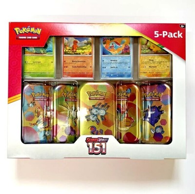 Pokemon TCG Scarlet & Violet 151 Mini Tin 5 Pack Costco Bundle Magneton ...