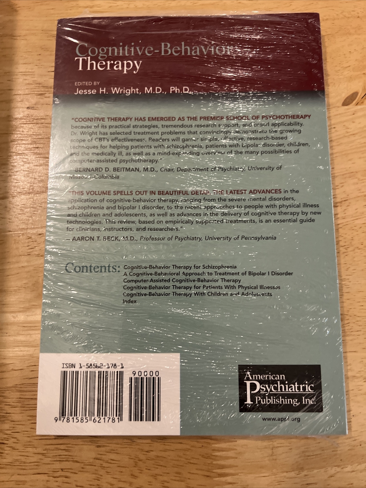 Cognitive-Behavior Therapy by Jesse H. Wright (2004, Trade Paperback) for sale online | eBay