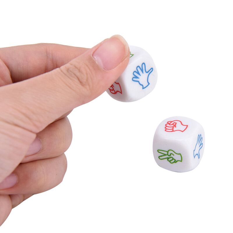 2Pcs Finger Guessing Game Dice Toys Scissors Stone Family Party Board ...