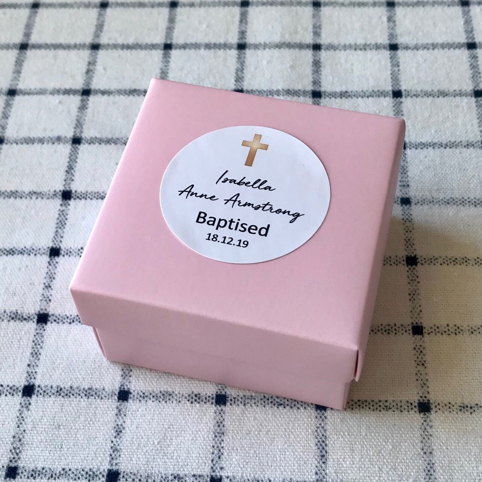 Personalized Baptism Christening Favor Stickers Gift Labels Gold Cross ...
