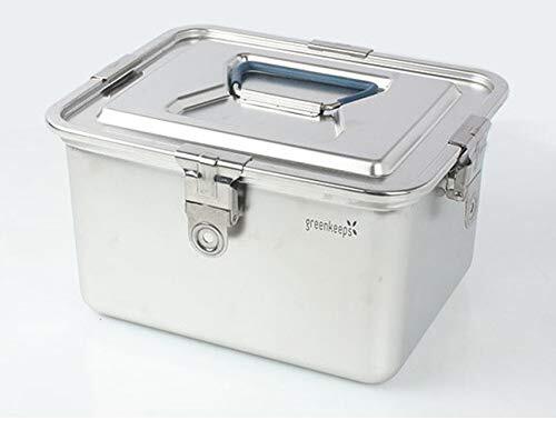 All Stainless Steel Storage Airtight Food Container with Lid (5.0L (169 ...