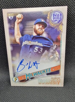 BRANDON WOODRUFF🔥⚾ROOKIE ON-CARD AUTOGRAPH📈🌟2018 GYPSY QUEEN AUTO RC ...