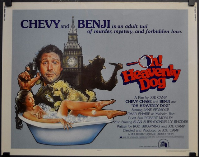 OH HEAVENLY DOG 1980 ORIG 22X28 MOVIE POSTER CHEVY CHASE JANE SEYMOUR ...