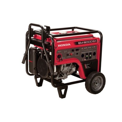 Honda 664350 EM5000SX 120V/240V 5000W 389cc Portable Generator w/ Co ...