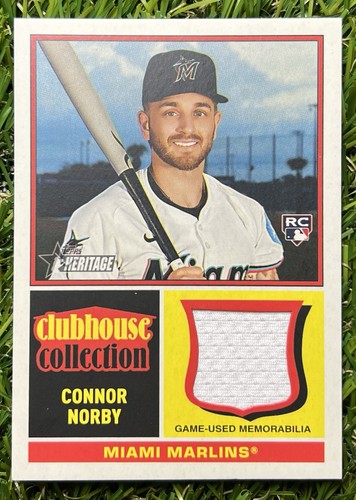 2025 Topps Heritage High Number Connor Norby RC Game Used Relic #CCR-CN ...
