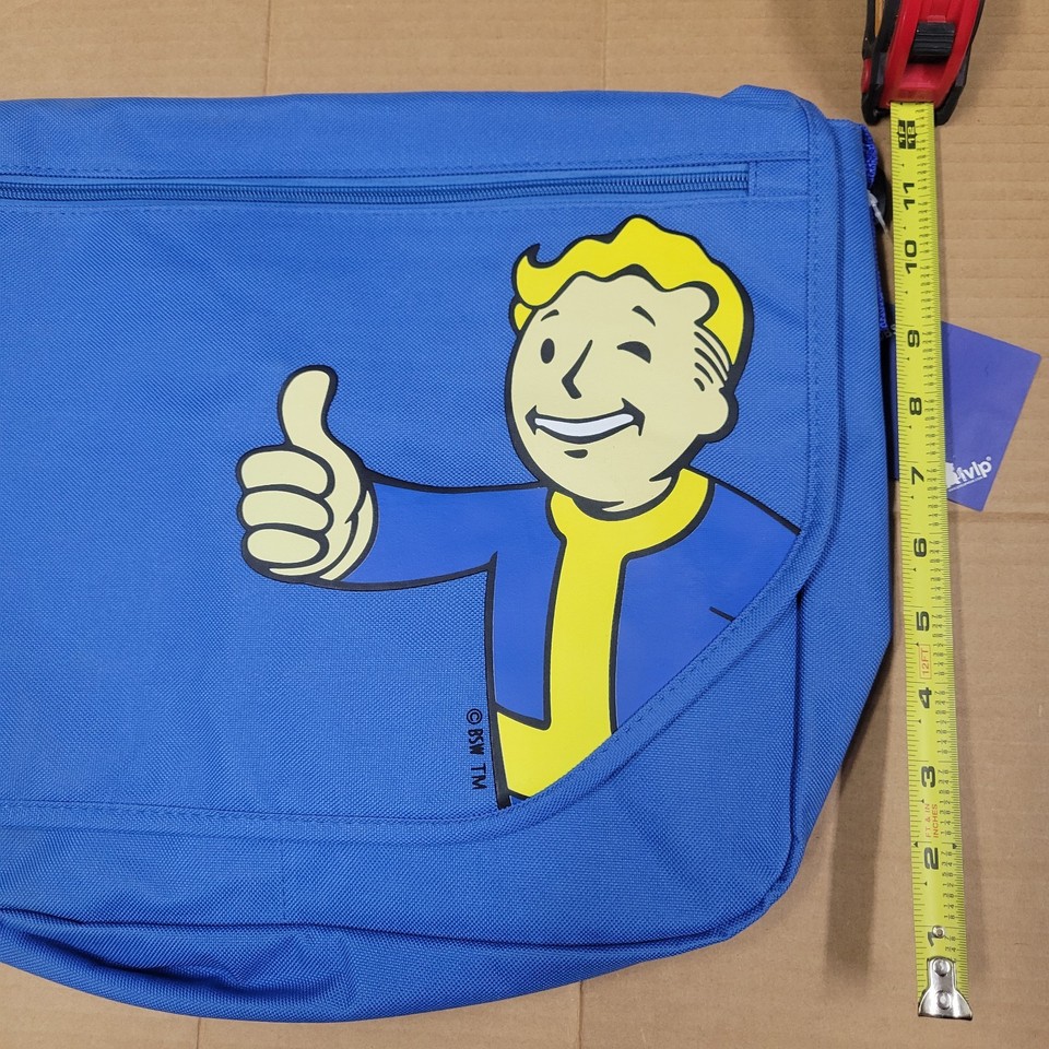 Fallout 4 Vault Boy Messenger Bag New With Tags NWT Laptop Sack Blue ...