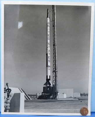 NASA press PHOTO '61 Mercury SCOUT Missile / Launch Checkout USAF B&W 8 ...