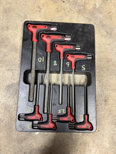 MAC TOOLS 8 PC T-Handle RBRT Metric HEX Allen Extraction Set HKTMRBRT ...